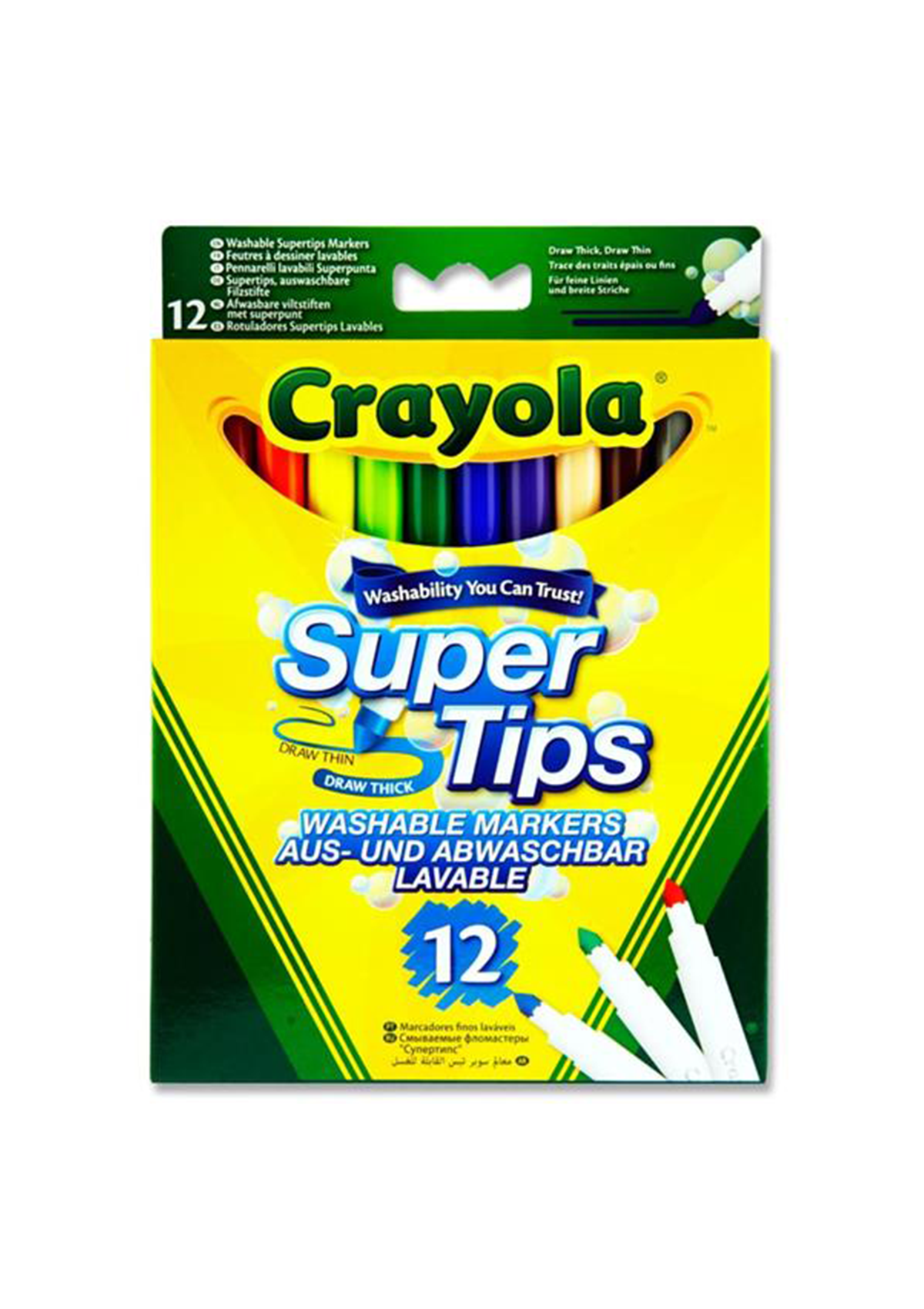 Pkt.12 Supertips Washable Markers